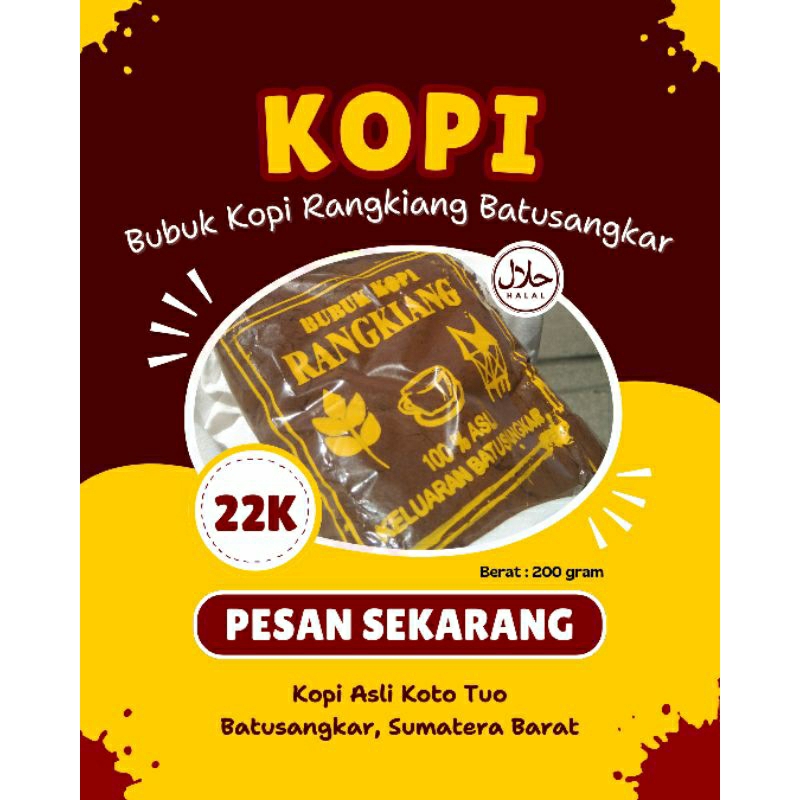 Jual Kopi Bubuk Murni Lokal Rangkiang Asli Batusangkar, Sumatra Barat ...