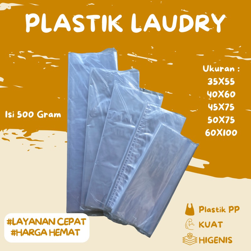 Jual Kantong Plastik Laundry Bening Kiloan 500grm Per Pack Kuat Plastik Bening kue accessoris ...