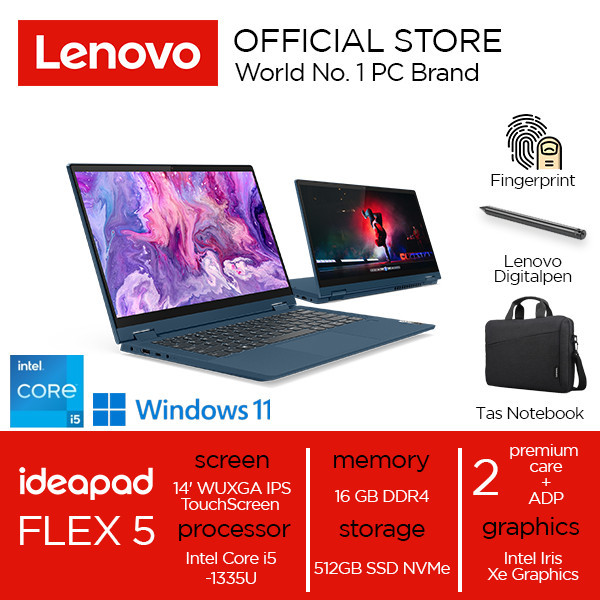 Jual Lenovo IdeaPad Flex 5 14IRU8 i5 1335U Iris Xe 16GB 512GB W11 OHS ...