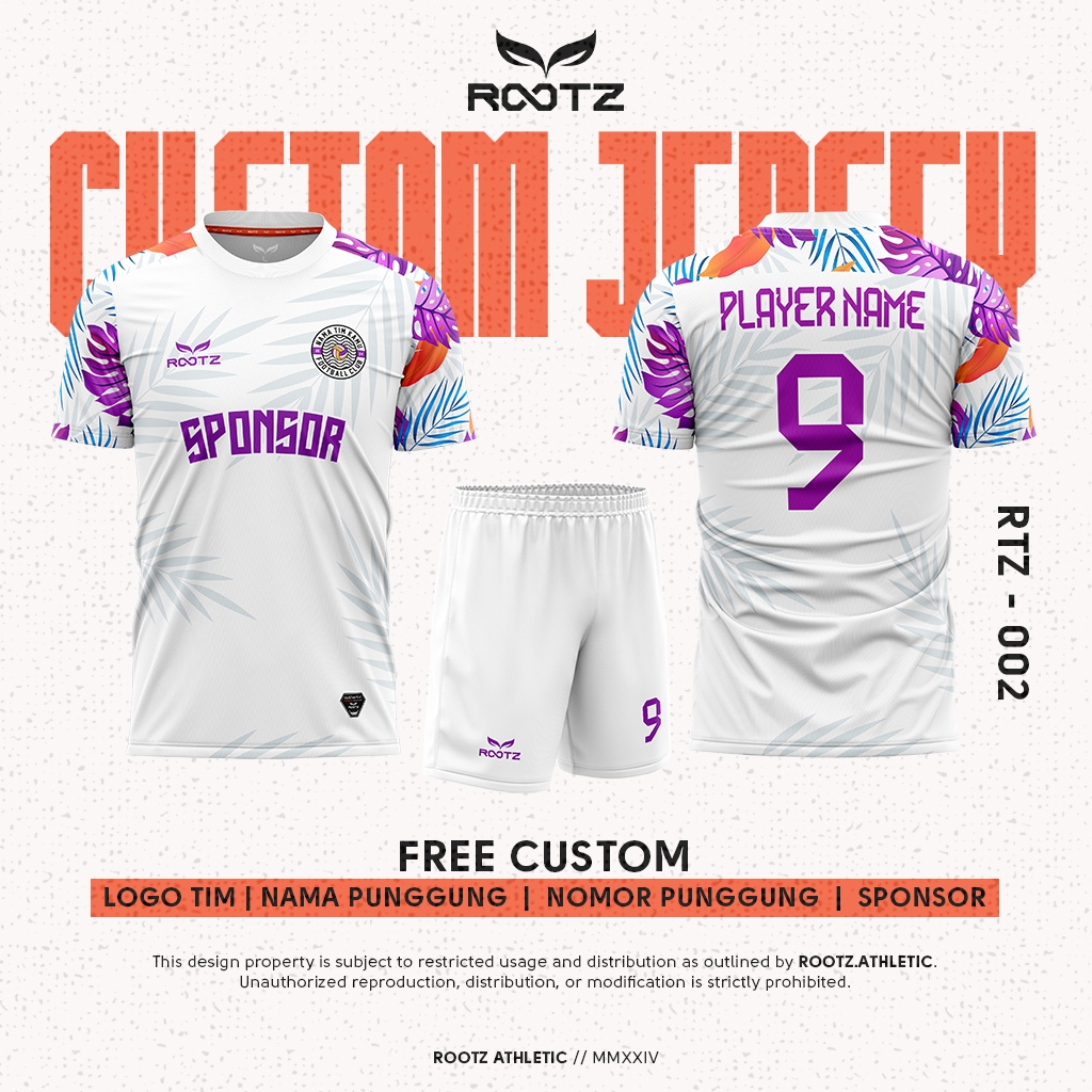 Jual JERSEY CUSTOM SATUAN FULL PRINTING. Rootz.Athletic RTZ - 002 ...