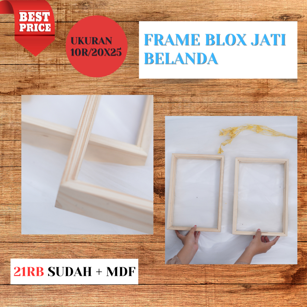 Jual Frame Blox Kayu Belanda 20x25cm | Shopee Indonesia