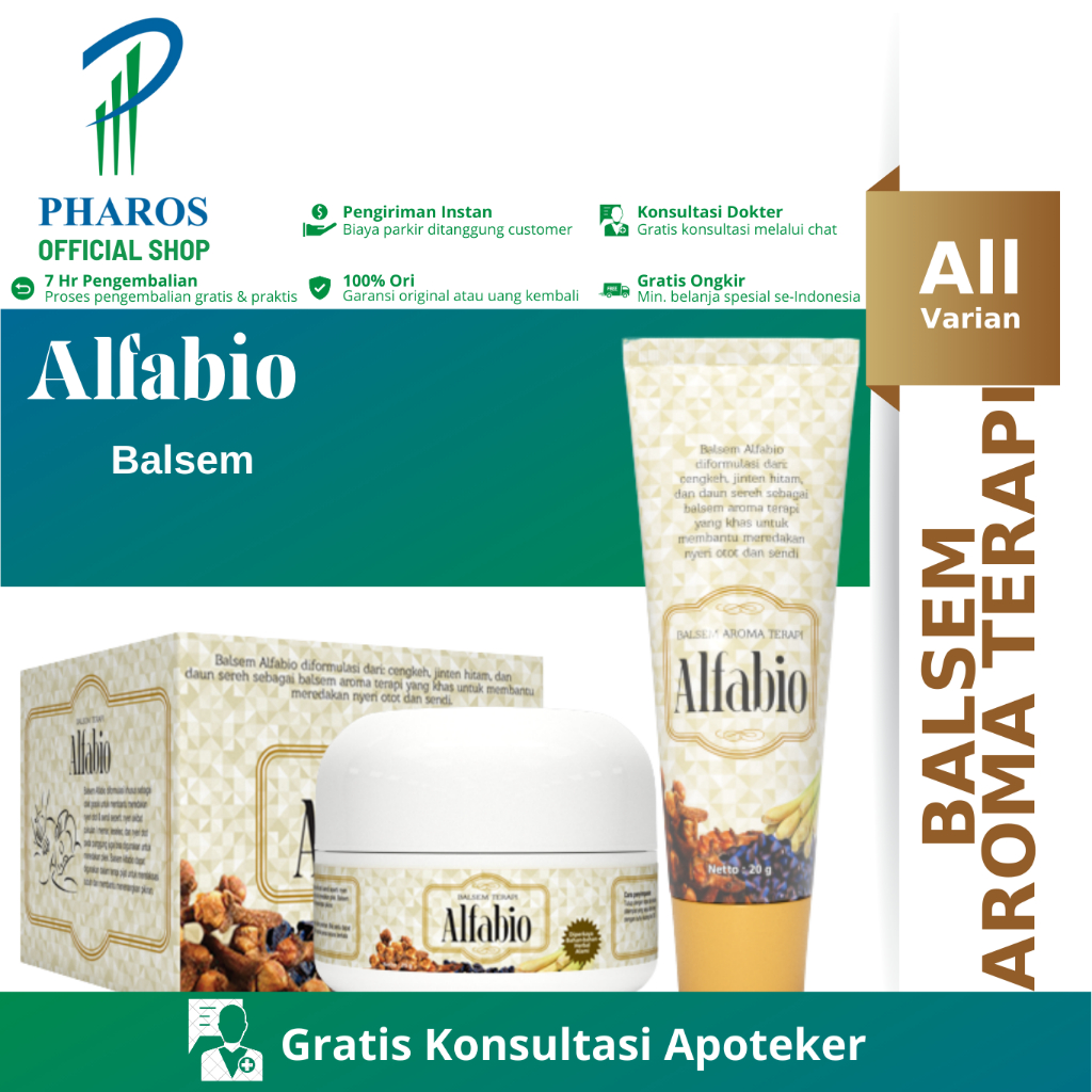 Jual Alfabio Balsem Aroma Terapi Jar 20 gr & Tube 20 gr | Shopee Indonesia