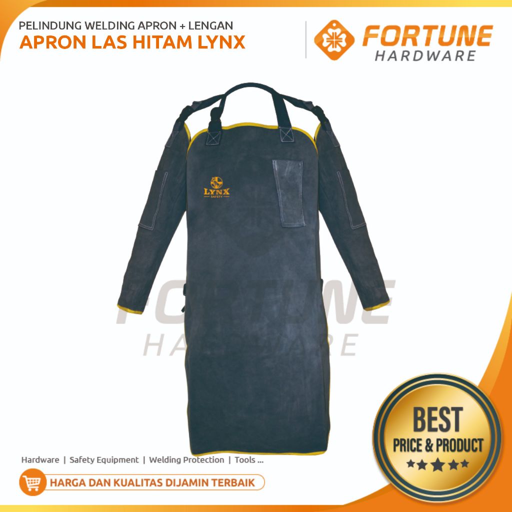 Jual Apron Las Lengan Badan Kulit Set Welding Pelindung Lynx Safety ...