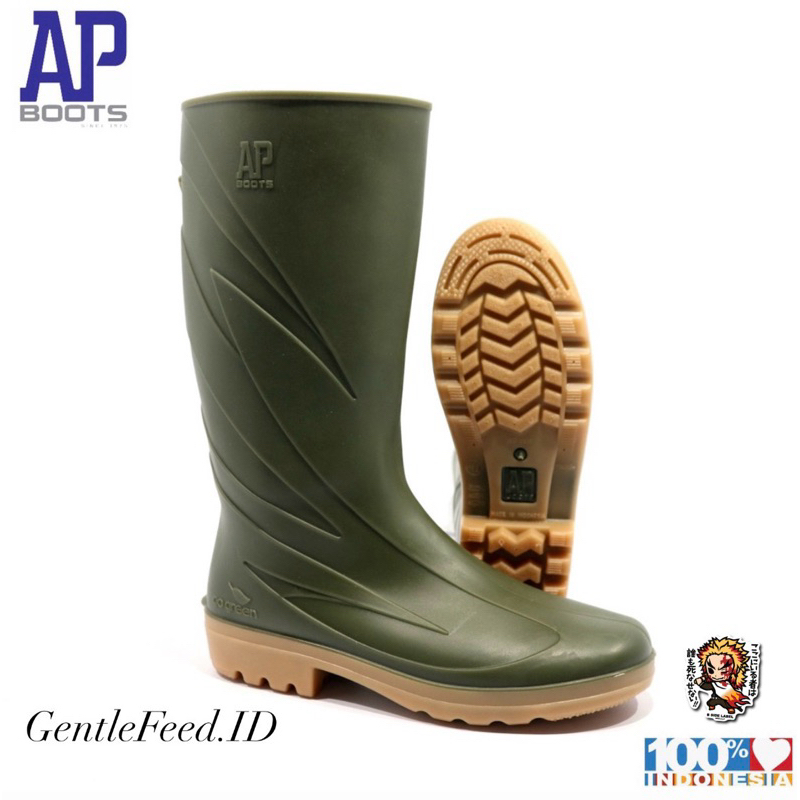 Jual Sepatu Boots AP 2017 Boot Karet Panjang Hijau Original AP BOOTS ...