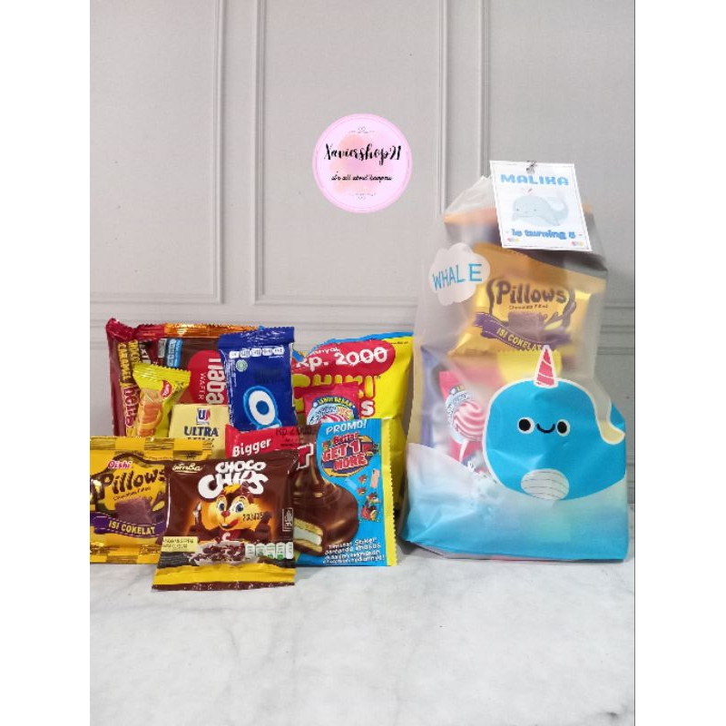 Jual READY Paket Snack Komplit Kemasan Pouch Serut (FREE CARD) | Shopee Indonesia