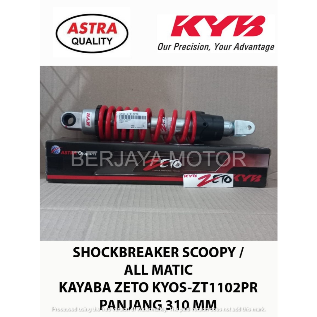 Jual SHOCKBREAKER SCOOPY ALL MATIC KAYABA ZETO KYOS-ZT1102PR PANJANG 310 MM ORIGINAL | Shopee ...