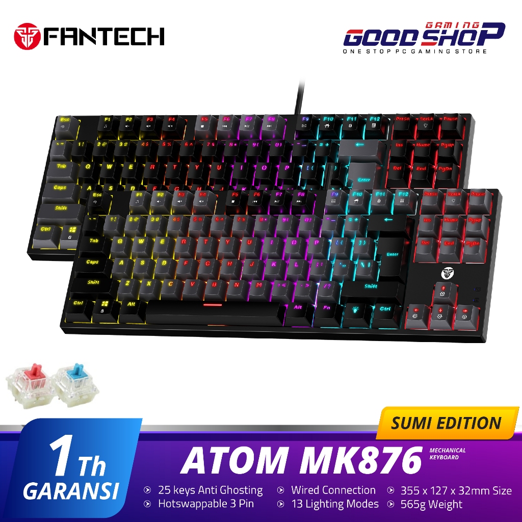 Jual Fantech ATOM MK876 V2 RGB Gaming Mechanical Keyboard TKL | Shopee Indonesia