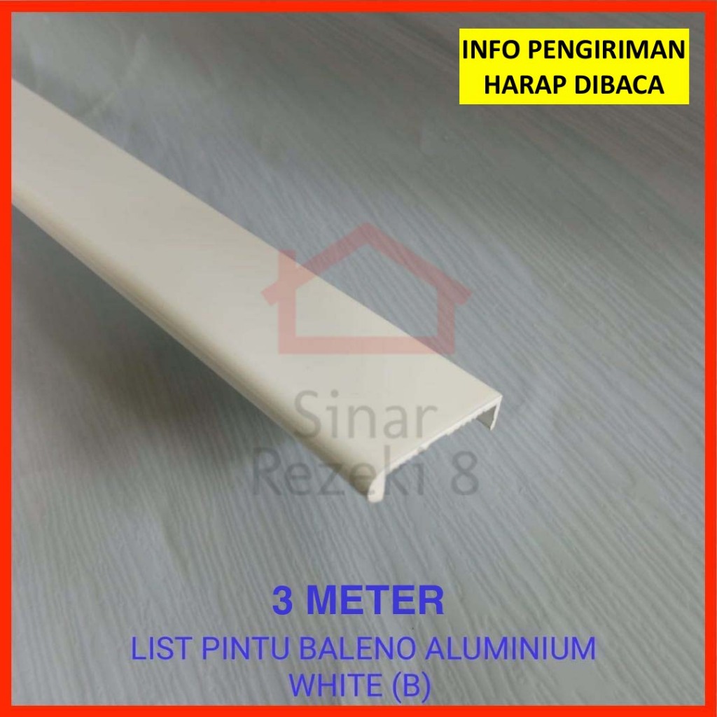 Jual List Pintu Aluminium WHITE / Putih Lis EA 19 Pintu Frame Handle ...
