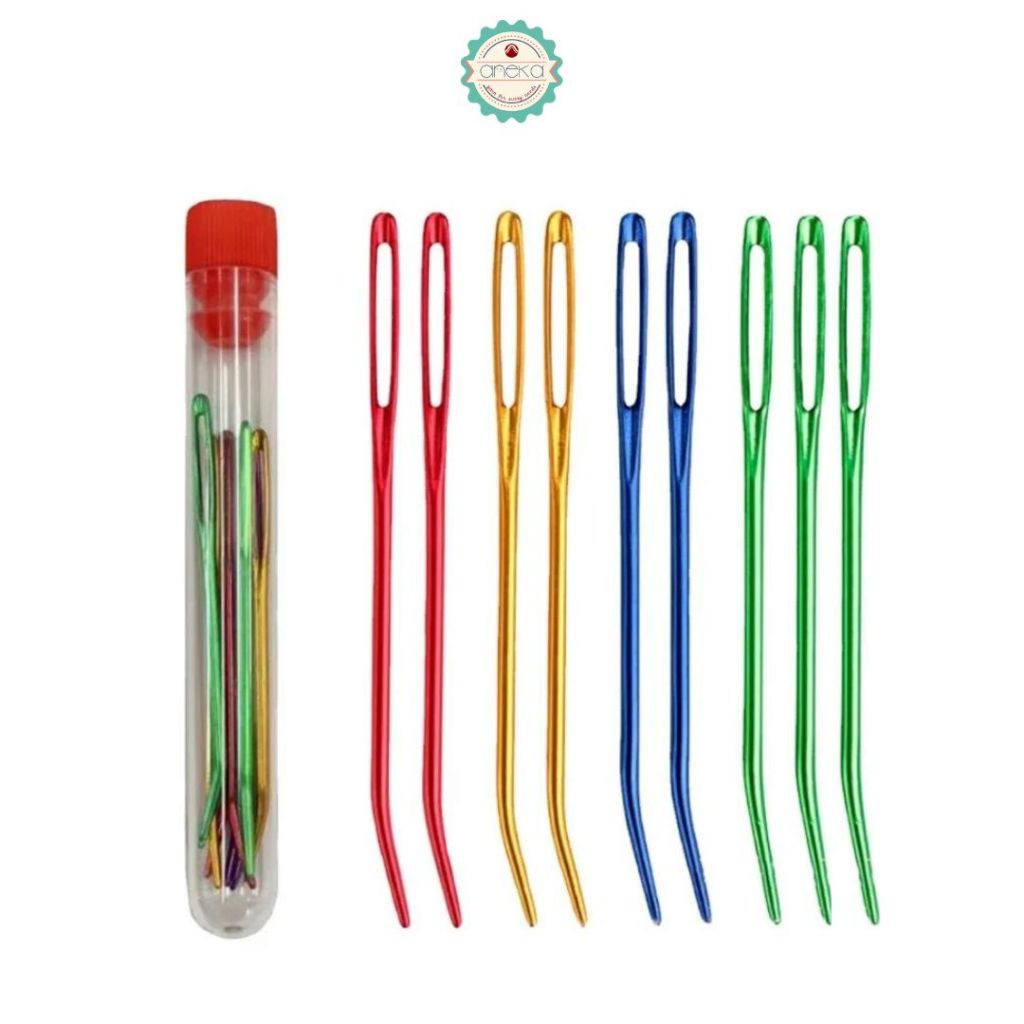 Jual ANEKA - Jarum Alumunium Bengkok Tabung / Bent Tip Tapestry Needles ...