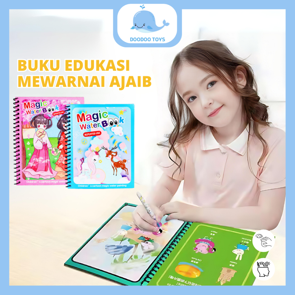 Jual Magic Water Book - Buku Mewarnai Menggambar Anak Mainan Edukasi ...