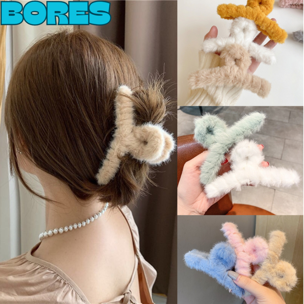 Jual BORES Jepitan Rambut Salon Slim Bulu Halus Jedai Wanita Bahan Bulu ...