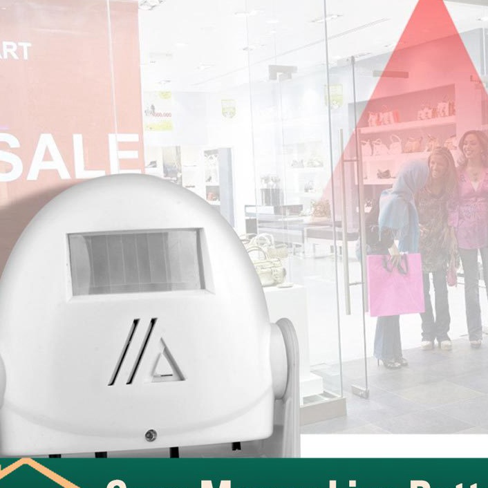 Jual Mega Bel Pintu Toko Rumah sensor gerak Selamat Datang Alarm Sensor ...
