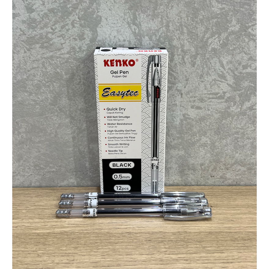 Jual Pulpen Kenko Gel Pen Easytec 0.5mm (1 Pack) | Shopee Indonesia