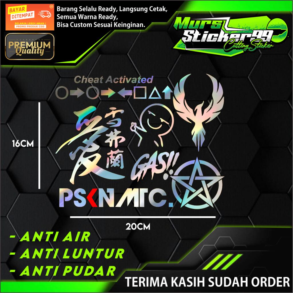 Jual Sticker Cutting CHEAT ANTI POLISI CINA MEME SARANGHAEYO GAS ...