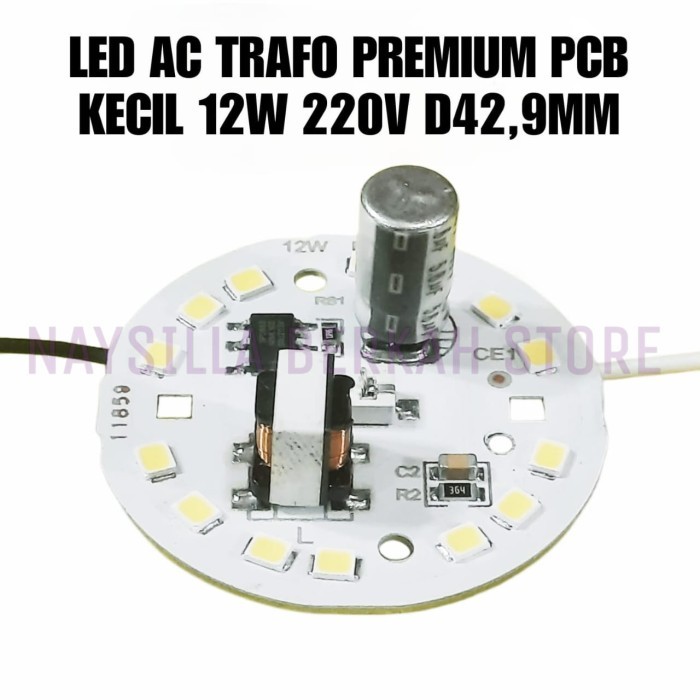 Jual PCB LED AC TRAFO 12W 220V PREMIUM UKURAN PCB KECIL DIAMETER 42,9MM | Shopee Indonesia