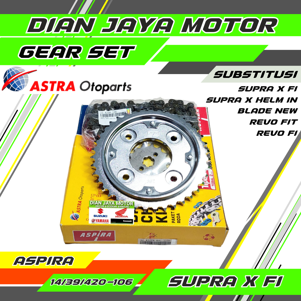 Jual Aspira Gir gear set Girset Honda SUPRA X125 FI INJEKSEN .K41 ...