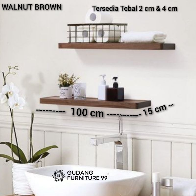 Jual Ambalan Dinding Decorasi Panjang 100 cm, Lebar 15 cm, Tebal 2 cm ...