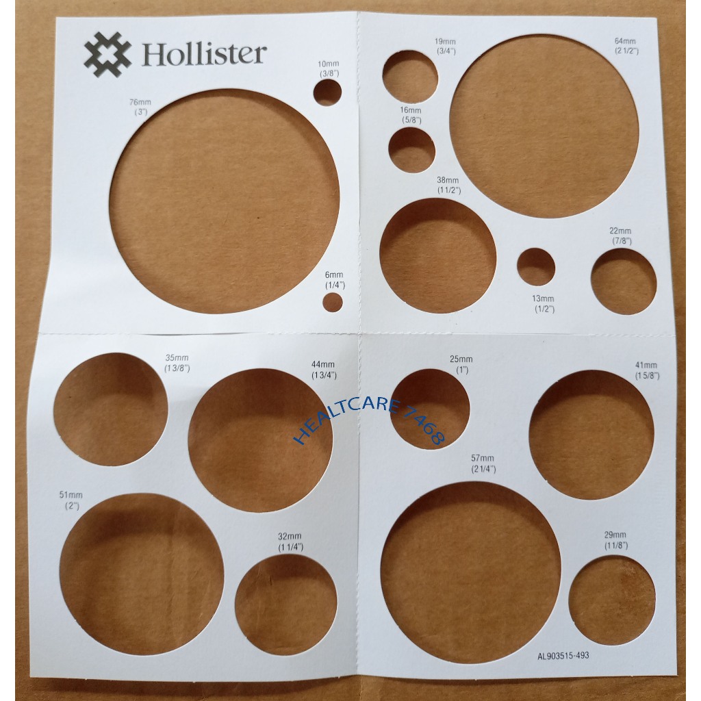 Jual HOLLISTER Stoma Guide Kertas Ukur Stoma Ostomi | Shopee Indonesia