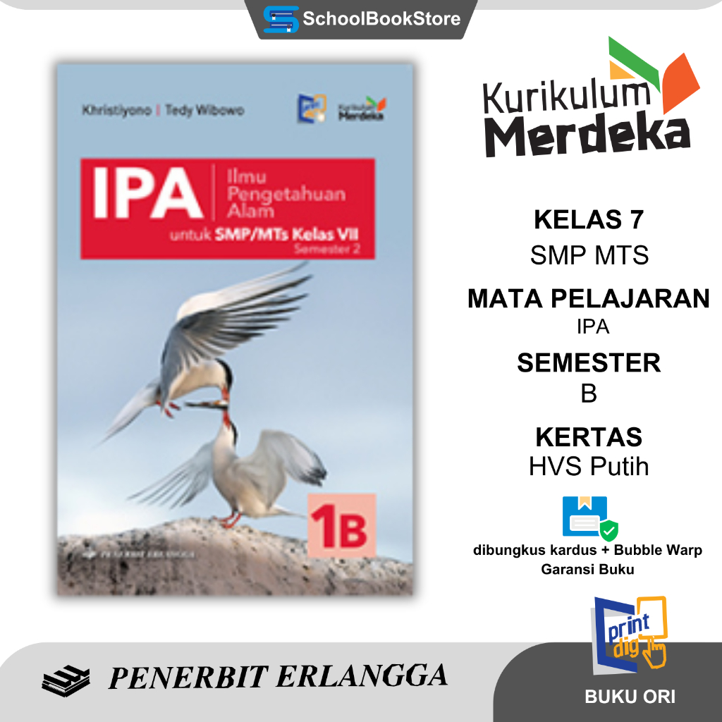 Jual Buku IPA KELAS 7 SMP MTS Semester 2 Kurikulum Merdeka Erlangga ...