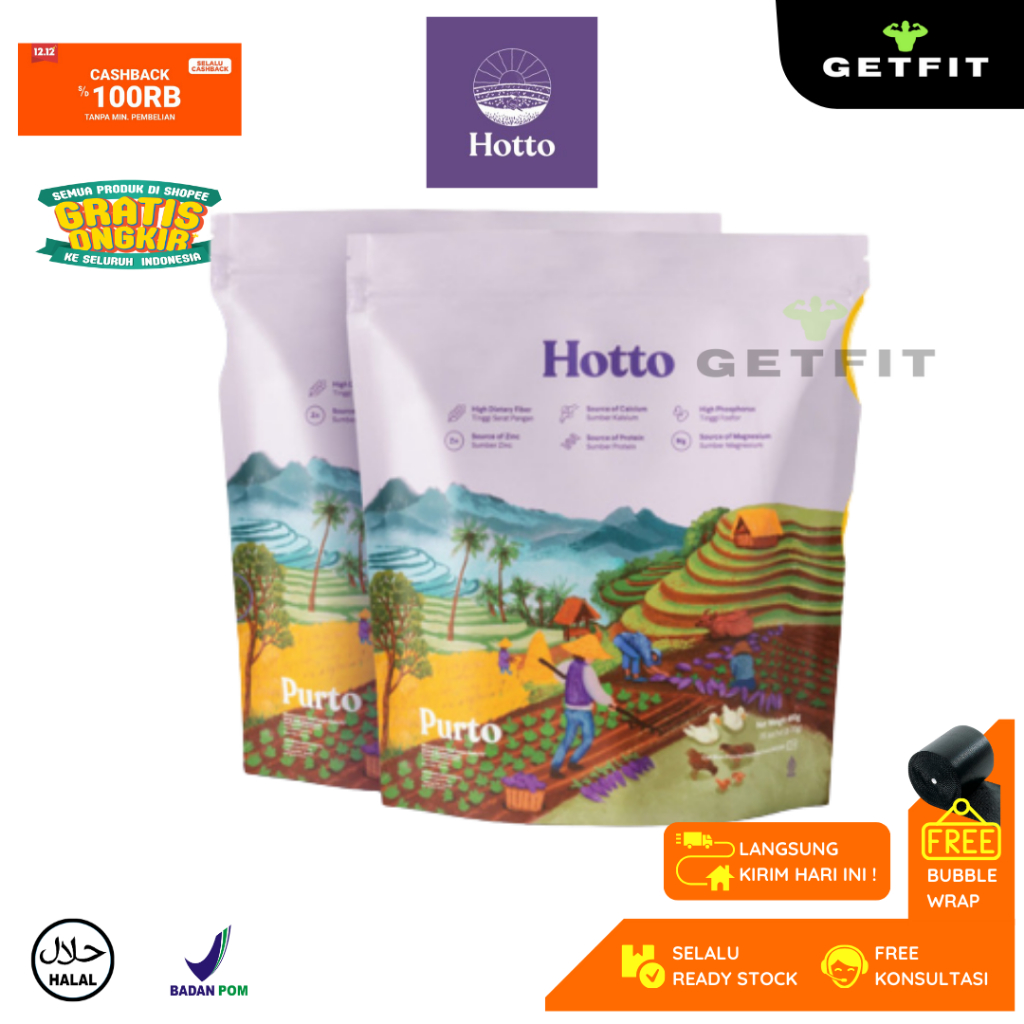 Jual 1 POUCH Hotto Purto Multigrain with Purple Potato (16 Sachet) BPOM ...
