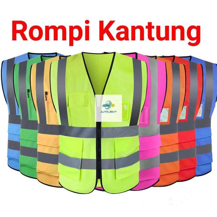 Jual Rompi Safety Polyster Asli Kantong Rompi Proyek X Rompi ...