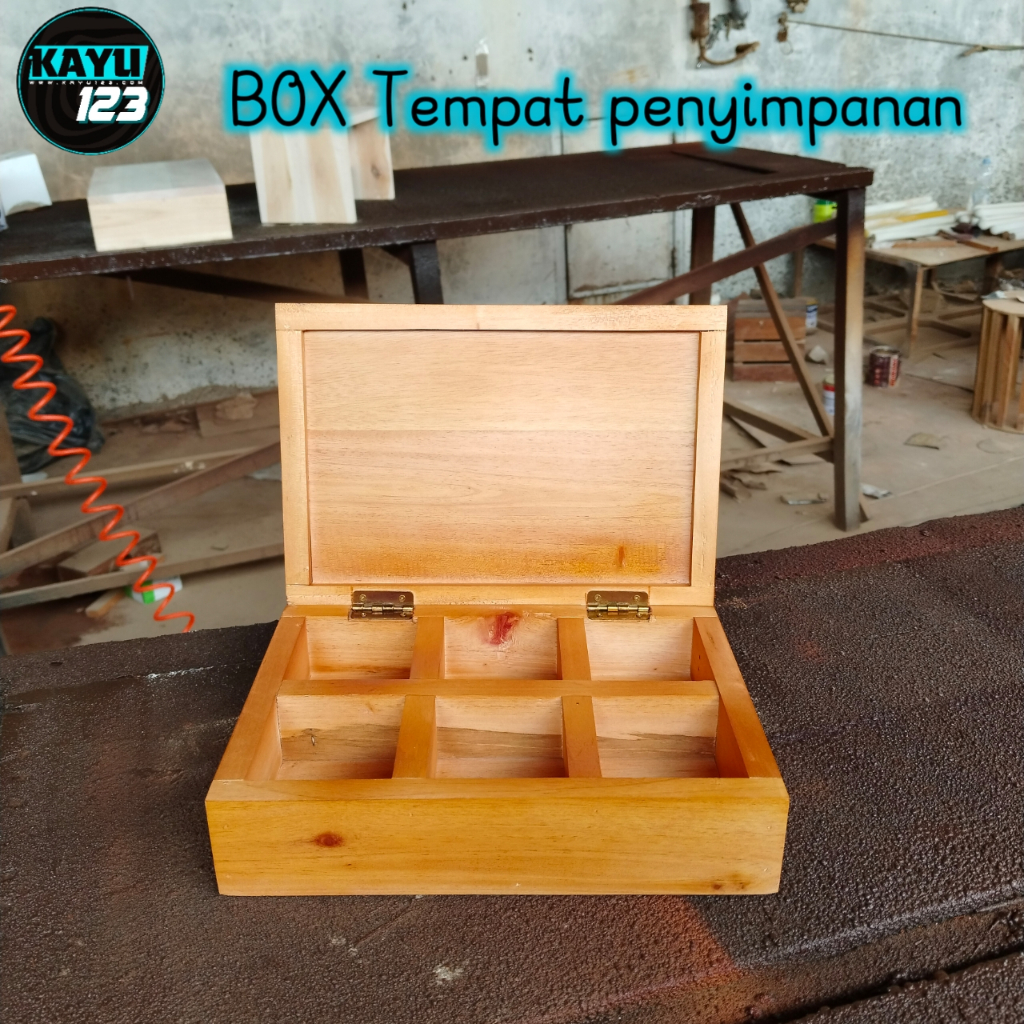 Jual Kotak Kayu Custom 35x25x12 CM Engsel / Box Kayu Custom Minimalis ...