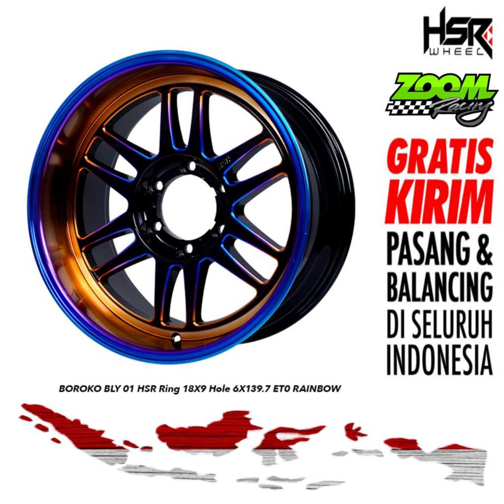 Jual Velg Mobil Samlong Mitsubishi Strada Triton HSR BOROKO BLY R18x9 ...