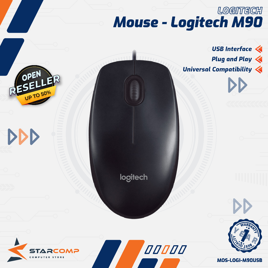 Jual Logitech M90 Mouse Kabel USB Optical | Shopee Indonesia