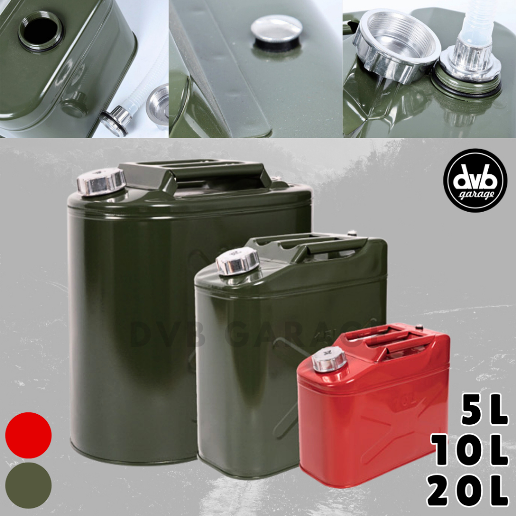 Jual JERIGEN BESI BENSIN SOLAR JERRYCAN CARBON STEEL PLATE JIRIGEN ARMY ...