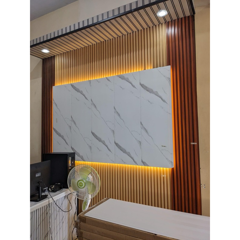 Jual Wpc wal panel backdrop tv terpasang | Shopee Indonesia