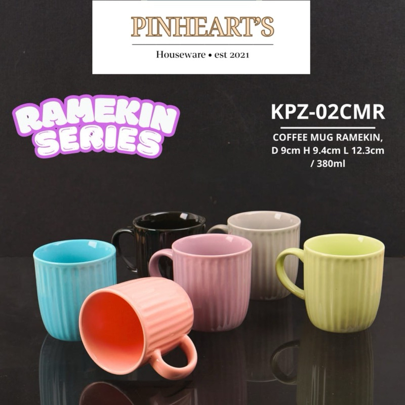 Jual CANGKIR MUG KOPIN LABU RAMEKIN 340ML PASTEL SERIES / GELAS CANGKIR ...