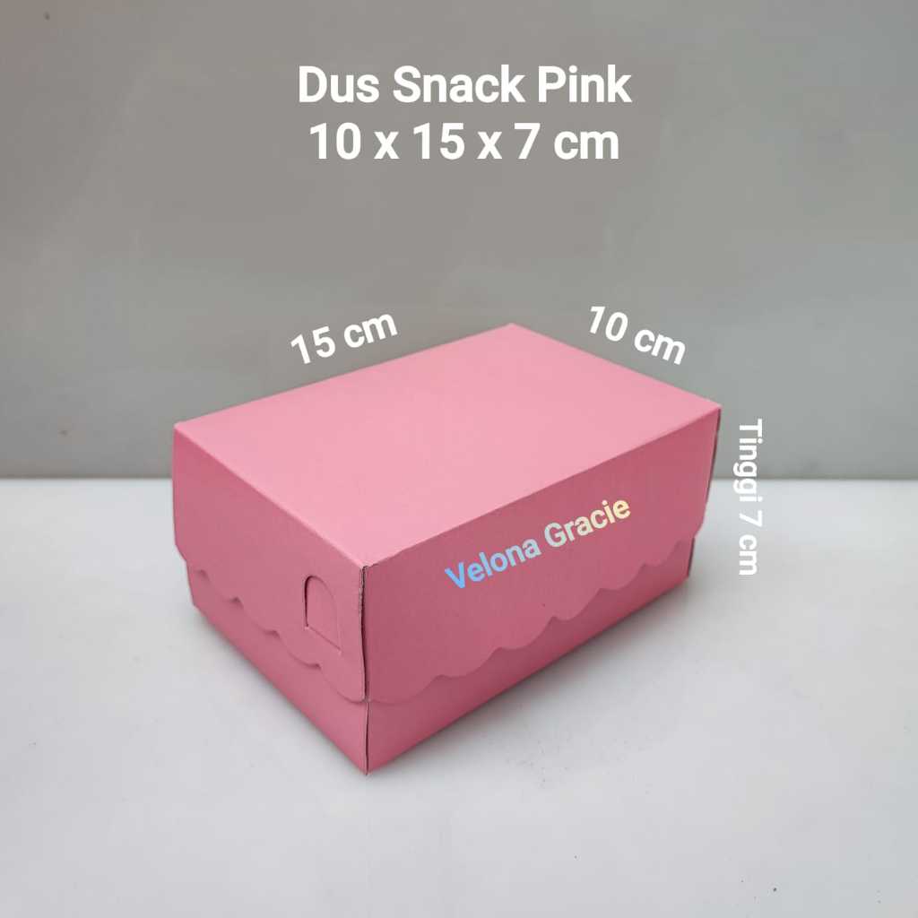 Jual Dus PINK 10x15 Renda isi 50 pcs Kotak Kue Snack Box Baby Pink ...