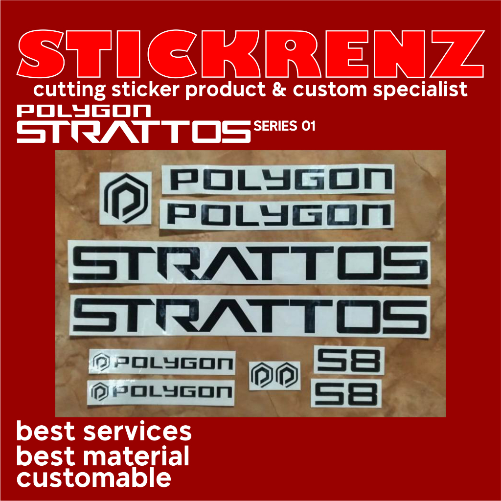 Jual Cutting Sticker Stiker Frame Sepeda Roadbike Mtb Polygon Strattos ...