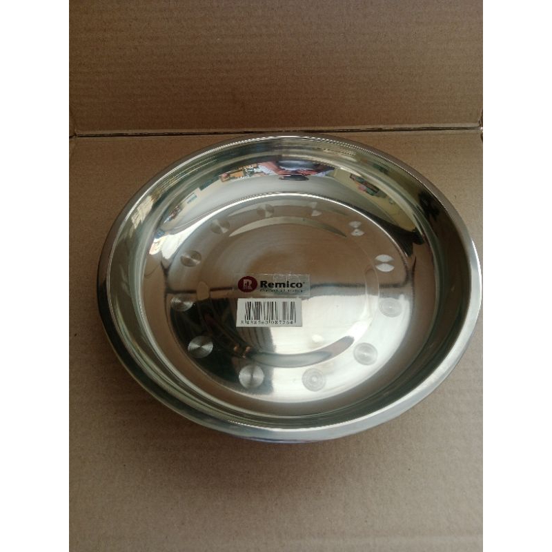 Jual Round Plate 22 cm Remico Stainless 18-8 (SUS304) / Piring bulat ...