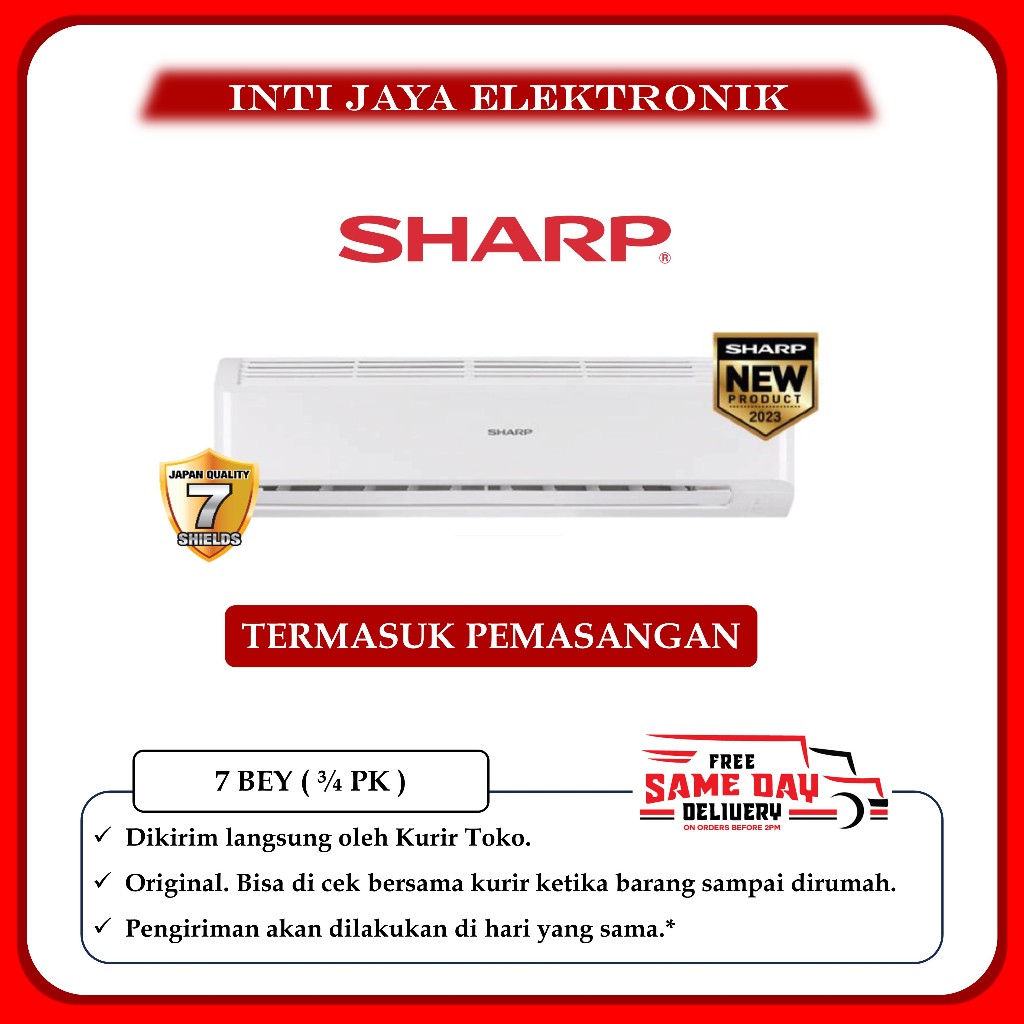 Jual AC SHARP 0.75 PK AHA 7BEY TERMASUK PASANG 7 BEY 3/4 PK 3/4PK 0,75PK 0,75 PK 0.75PK | Shopee ...