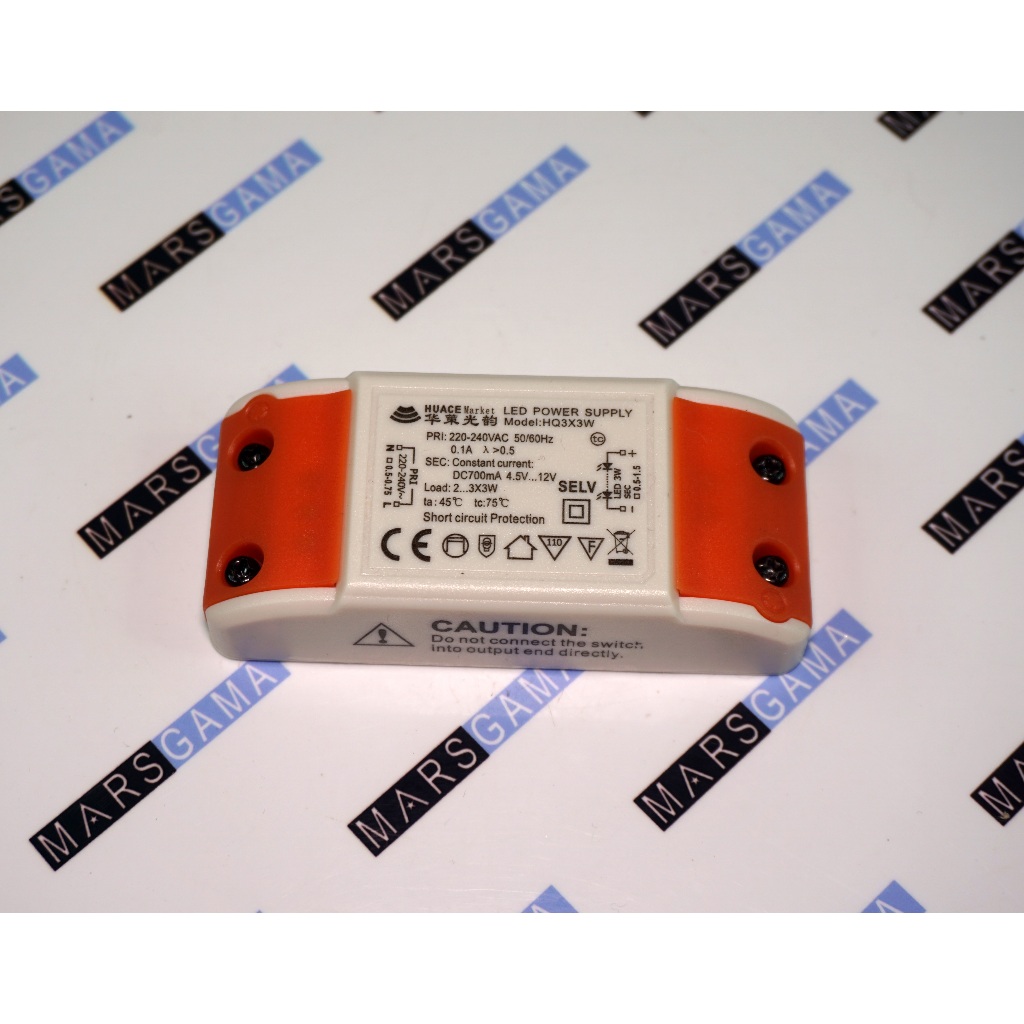 Jual LED Driver 220v to 4.5v - 12v 9v 3x3W Adaptor Trafo Lampu Panel ...