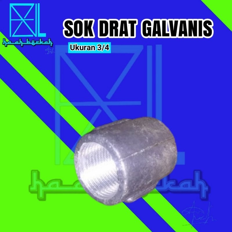 Jual Sock drat dalam 3/4 Galvanis Sok Penyambung Pipa Penangkal Anti ...
