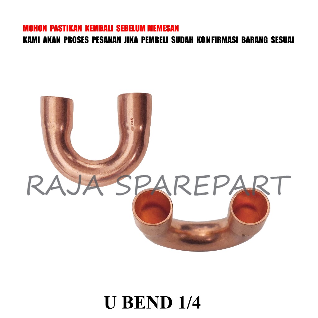 Jual U1/4 U BEND / U BEND NON RING / U BEND AC TEMBAGA / U BEN 1/4 ...