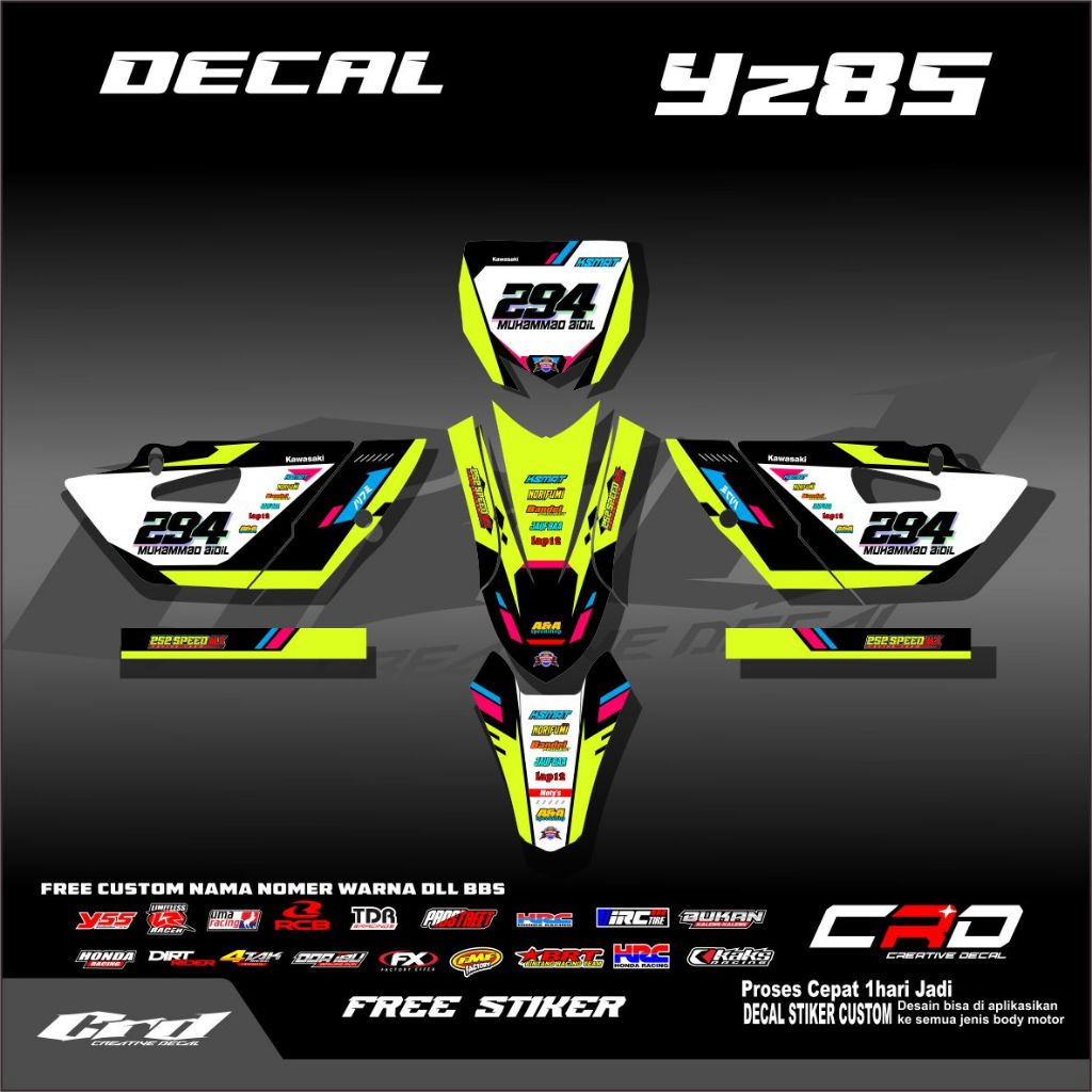 Jual DECAL YZ 85 NEW DESAIN BARU CUSTOM DECAL YZ 85 BEBAS WARNA BISA ...