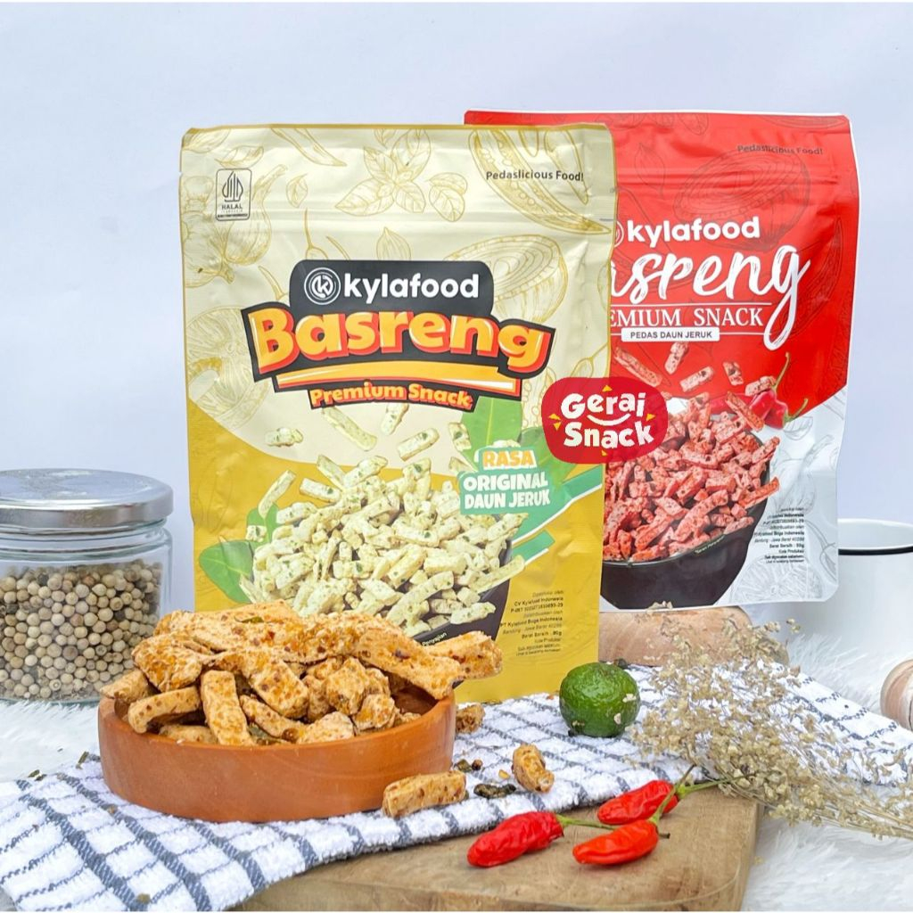 Jual Basreng Kylafood Rasa Daun Jeruk Khas Bandung 80 gr | Shopee Indonesia