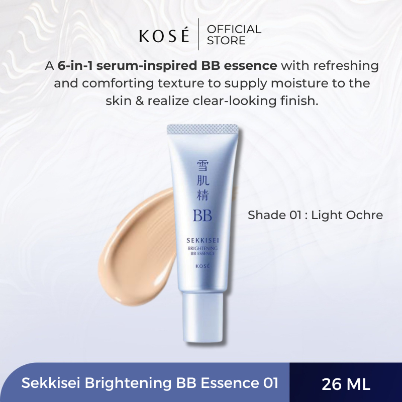 Jual KOSE Sekkisei Brightening BB Essence 01 Light Ochre - 26ml | Shopee Indonesia