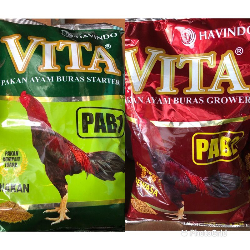 Jual PAKAN AYAM VITA PAB 1 VITA PAB 2 HAVINDO KEMASAN 1KG PUR AYAM VITA ...
