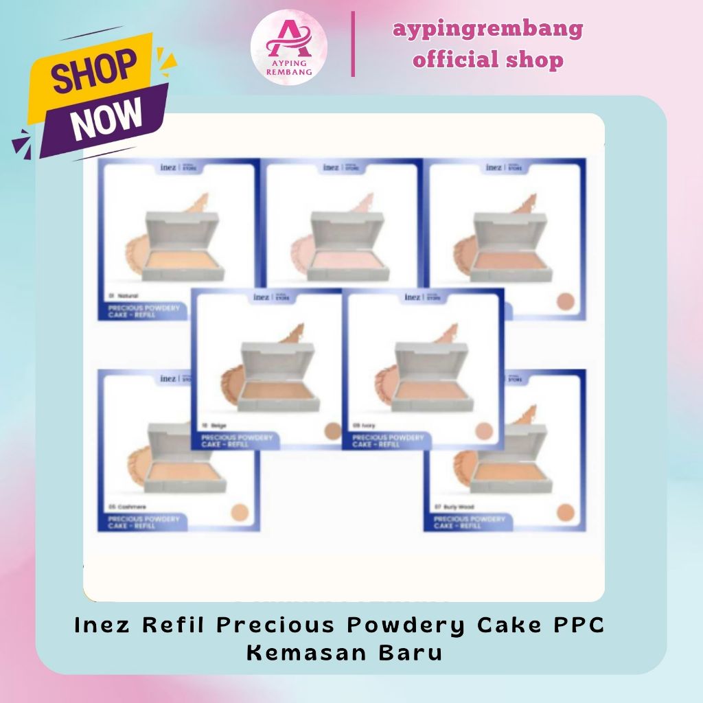Jual Inez Refil Precious Powdery Cake PPC ( kemasan baru ) | Shopee ...