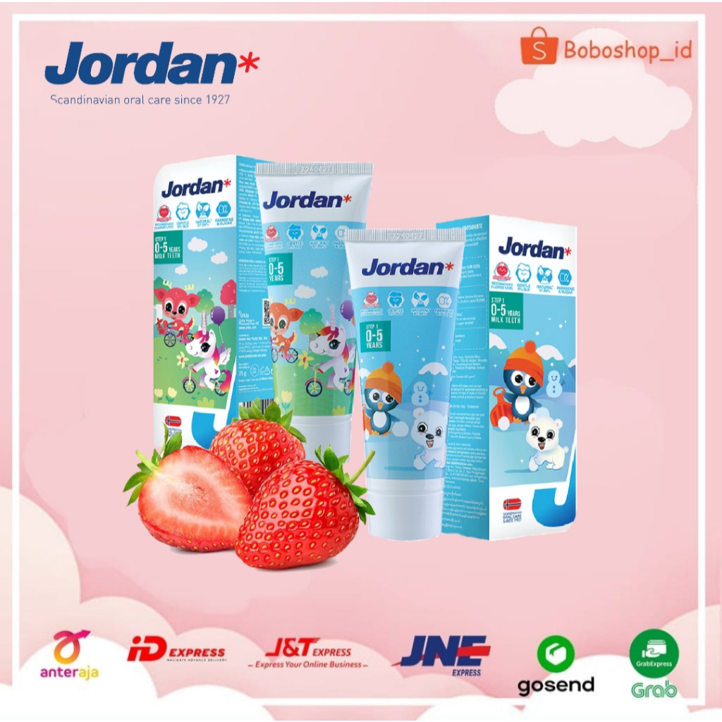Jual Jordan Toothpaste Step 1 Strawberry | Pasta Gigi Anak Strawberry ...