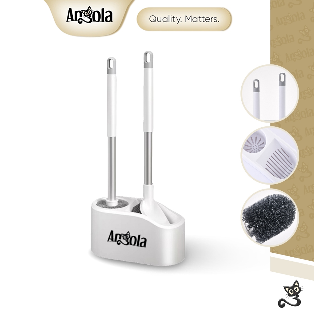 Jual ANGOLA Sikat Kloset Duduk/Jongkok 2IN1 D83 Sikat Pembersih Toilet ...
