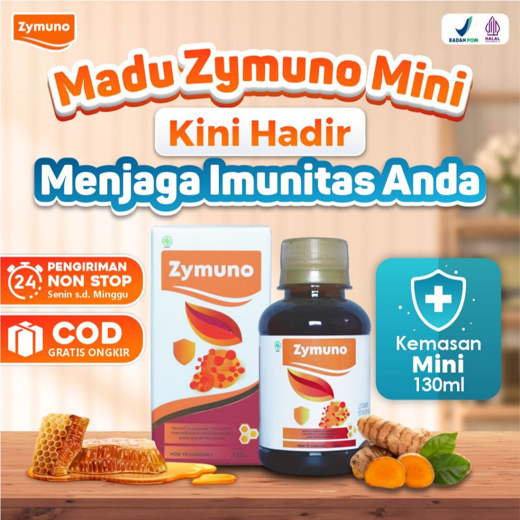 Jual Paket 2 Botol Zymuno Kemasan Mini 130ml Madu Multivitamin Untuk ...