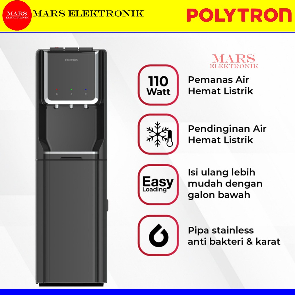 Jual DISPENSER POLYTRON PWC-615X ( INSTANT ) V LIGHT KOMPRESSOR ...