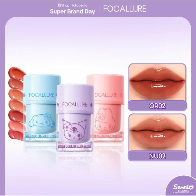 Jual Focallure X Sanrio #CallMeBeauty Pro Plump Jelly Lip Balm Lipstick ...