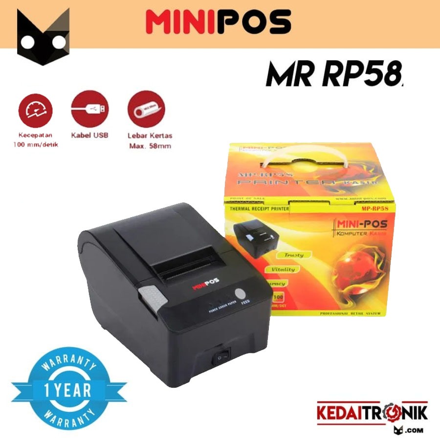 Jual MINIPOS MP-RP58 Printer Kasir Mesin Kasir Direct Thermal | Shopee Indonesia