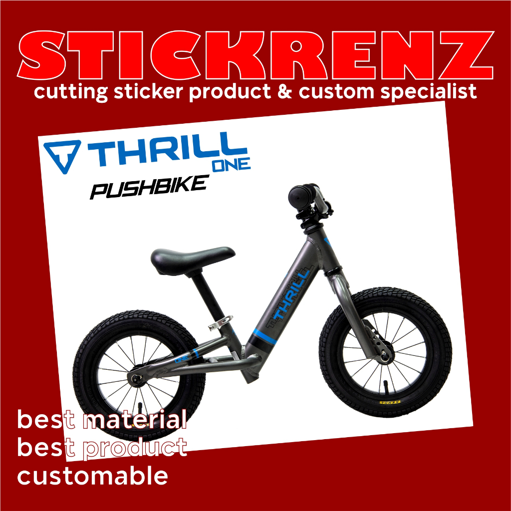 Jual Cutting Sticker Stiker Frame Sepeda Push Bike, Thrill One Custom ...